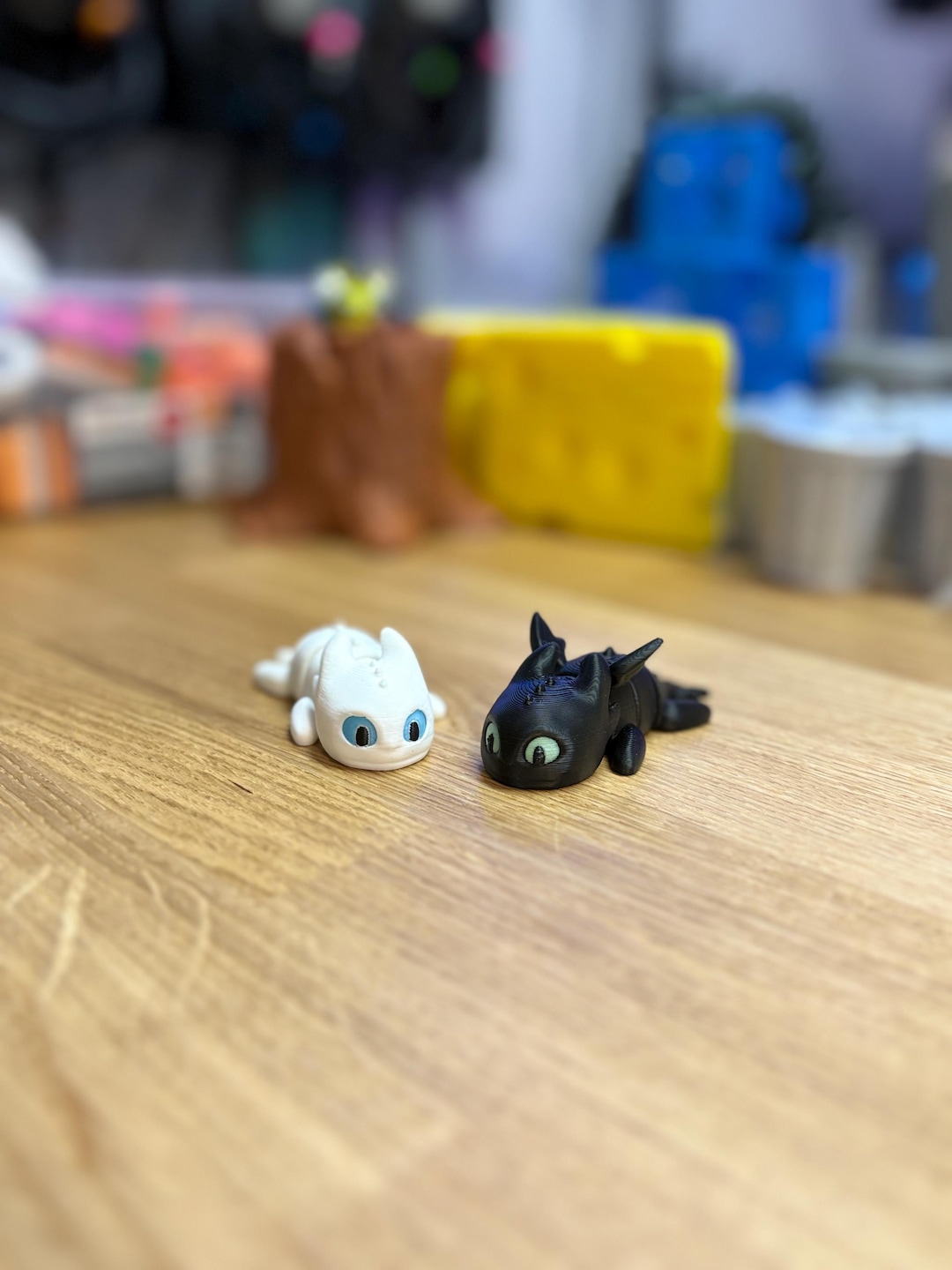 Baby Toothless Light Fury Fidget Toy With Glow Eyes - Etsy