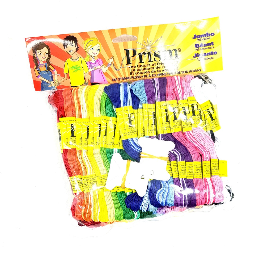 Prism 105 Skeins Embroidery Floss Rainbow - 6 Strand Floss - Floss ...