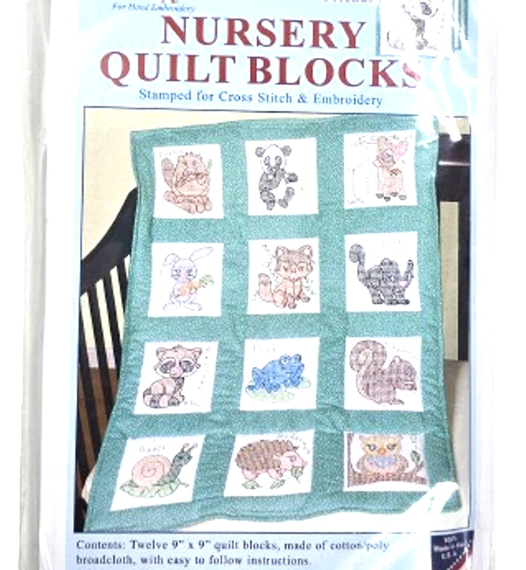 Nursery Quilt Blocks - Forest Friends - Twelve 9x9 Quilt Blocks - Jack ...