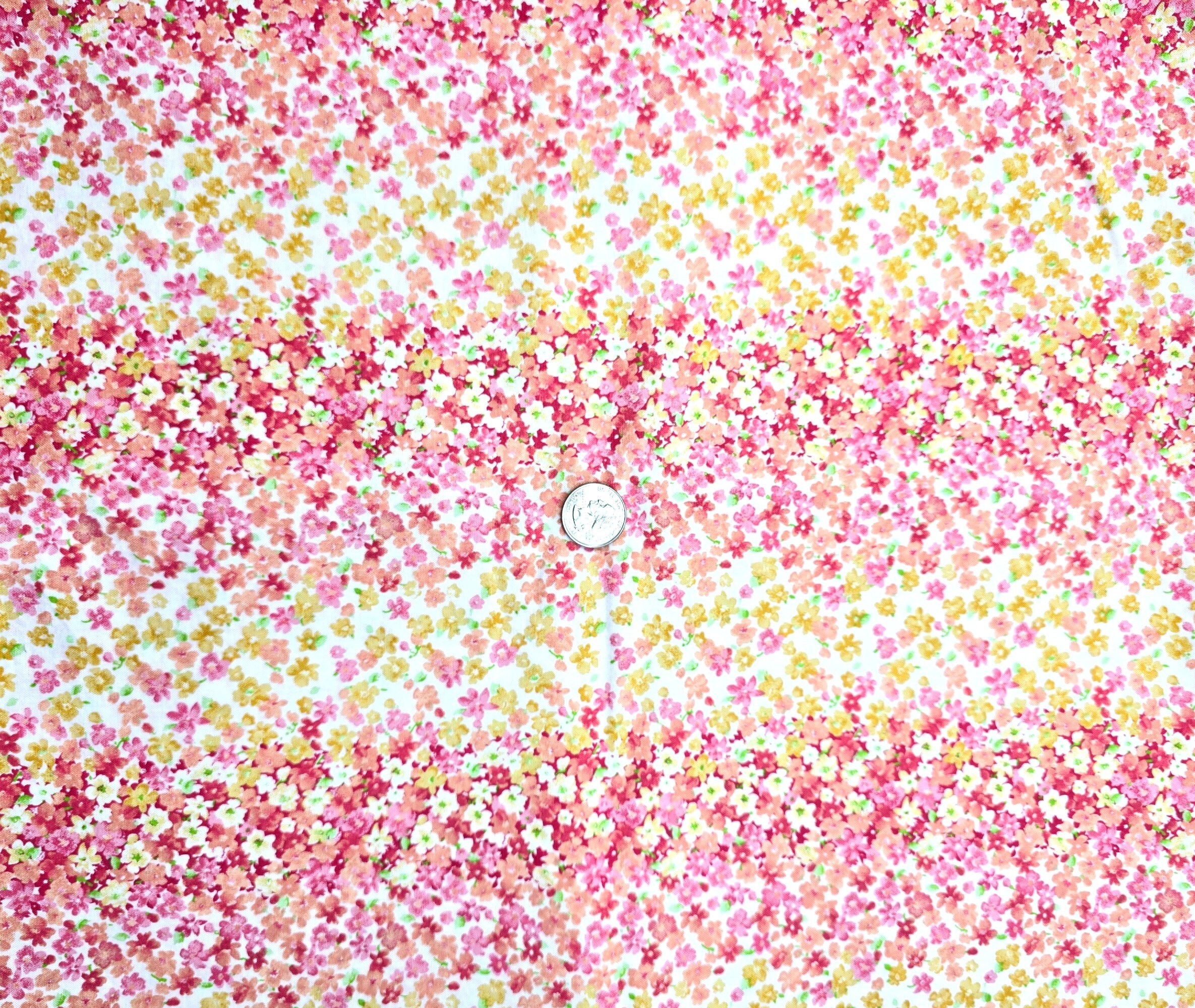 Fabric - Flower Mix Cotton - Etsy