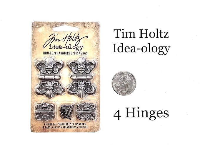 Metal Hinges - Tim Holtz - Idealogy - Metal Embellishments - Etsy