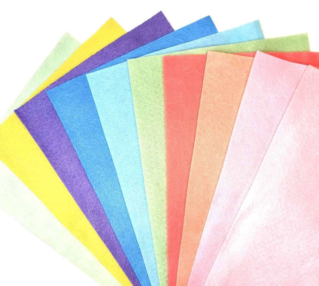 Sizzix Felt Sheets 10 Pack Pastel Colors Felt Sheets 8 - Etsy