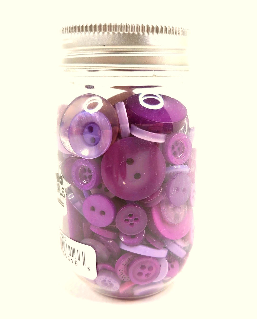 Sour Grapes Buttons - 200+ Buttons - Purple Buttons - Jar of Buttons ...