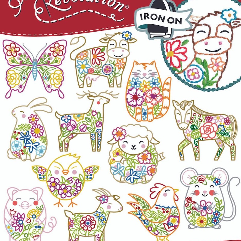 Iron on Flower Embroidery Patterns - Etsy