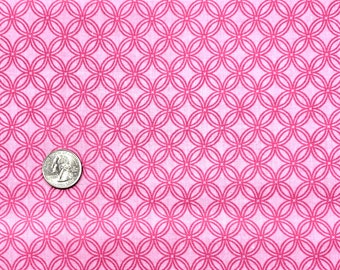 Geometric Pink Swiril Pattern Fabric Facet Blush Goldenrod by ...