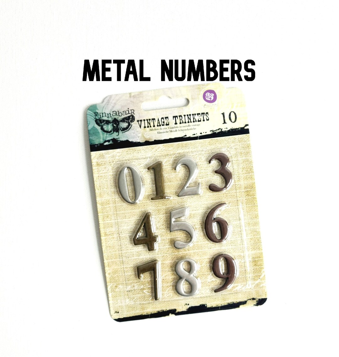 Metal Numbers 0-9 Vintage Trinkets Metal Numbers - Etsy