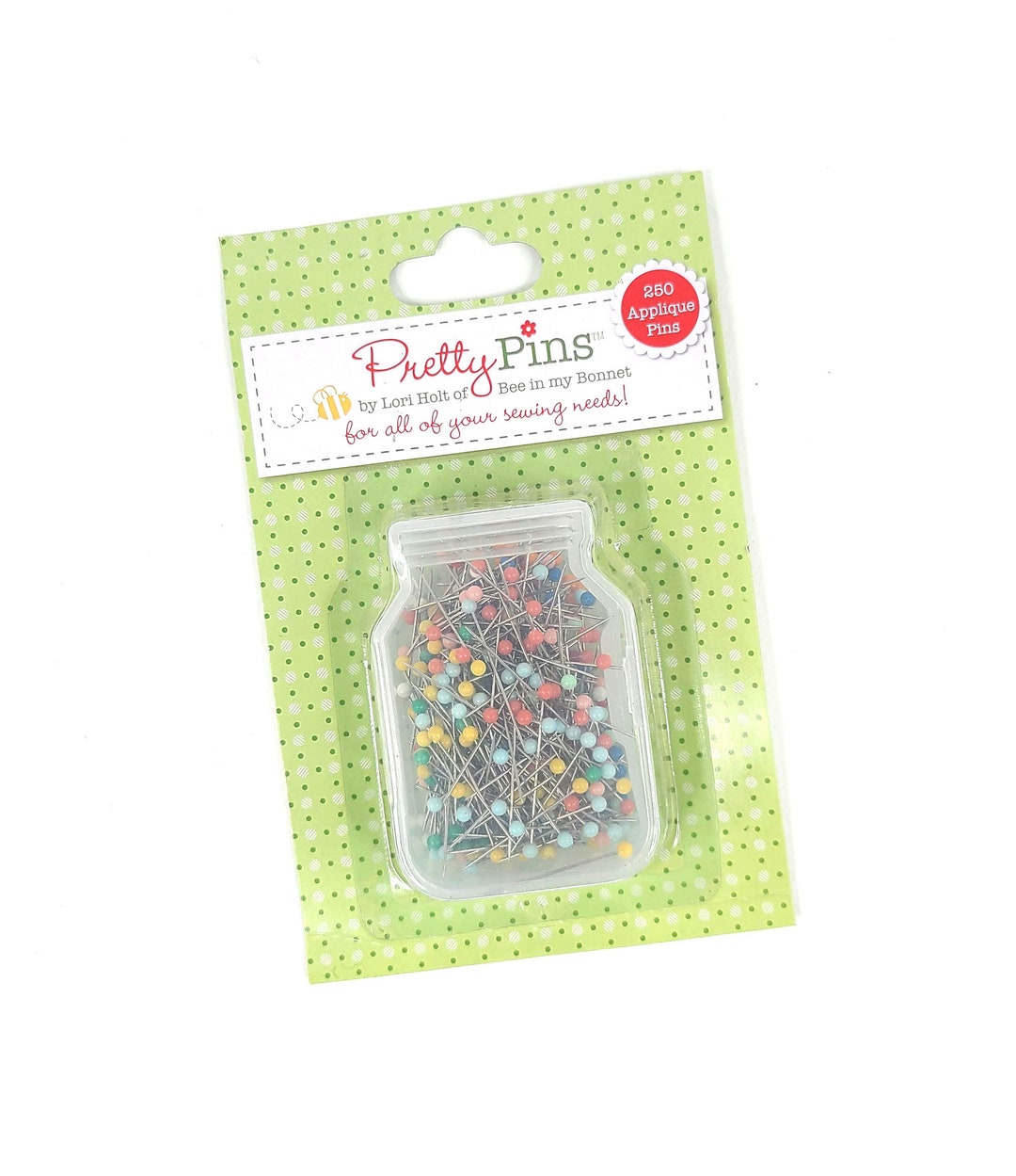 Pretty Pins by Lori Holt - Riley Blake Notions - Sewing Pins - 250 ...