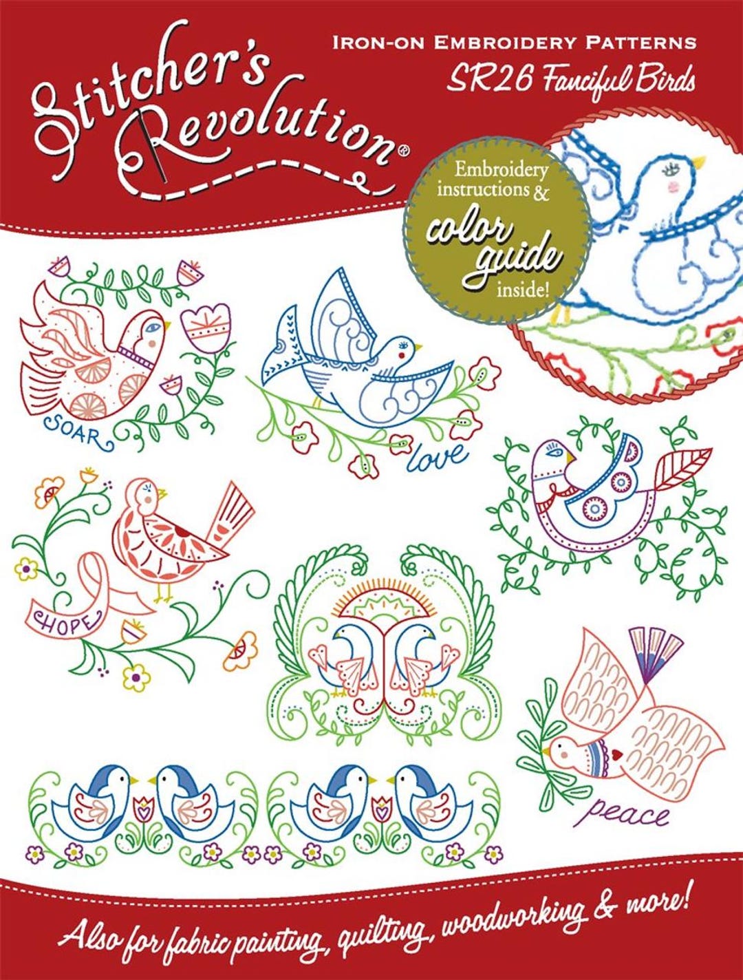 Aunt Martha's - Bird Iron-on Embroidery Patterns - Stitcher's ...