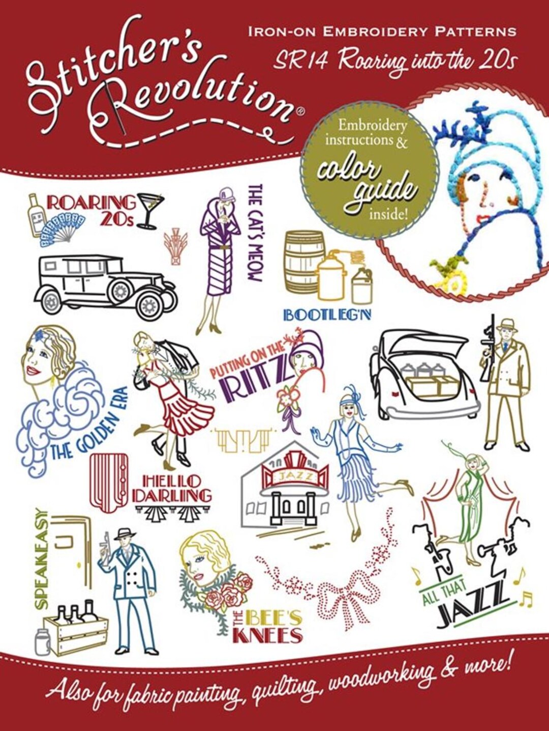 Aunt Martha's - 1920's Iron-on Embroidery Patterns - Jazz Embroidery ...