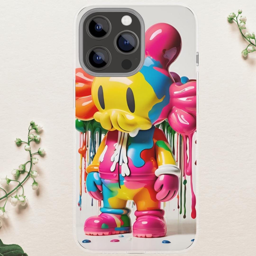 Drippy Kaws Doll " Companion" Art Phone Case for iPhone 8 11 12 13 14 ...