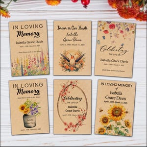 Personalized in Loving Memory Seed Packets/mixed Seeds Included/forget ...