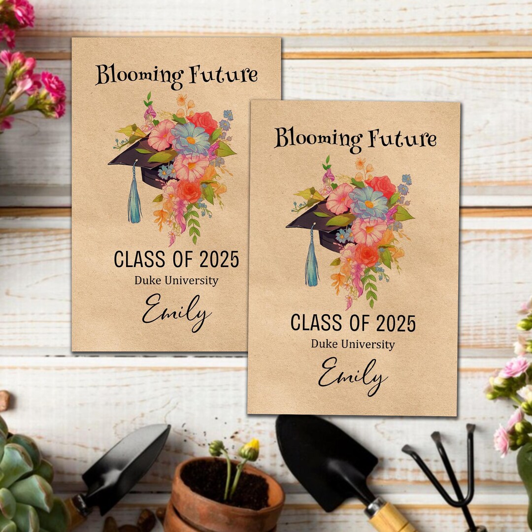 RUSH Graduation Favor/custom Graduation Seed Packets/class of 2025 ...