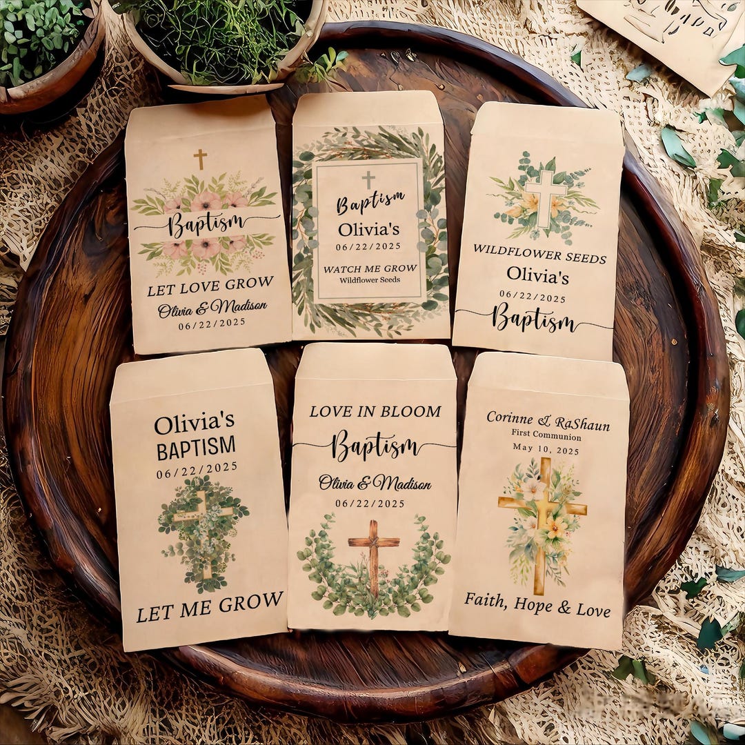Personalized First Communion Seed Packets/mixed Seeds Included ...