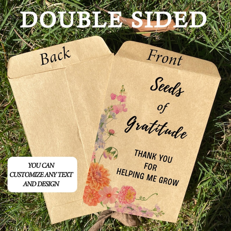 Personalized Gratitude Seed Packets: Thanksgiving, Teacher Gift - Etsy