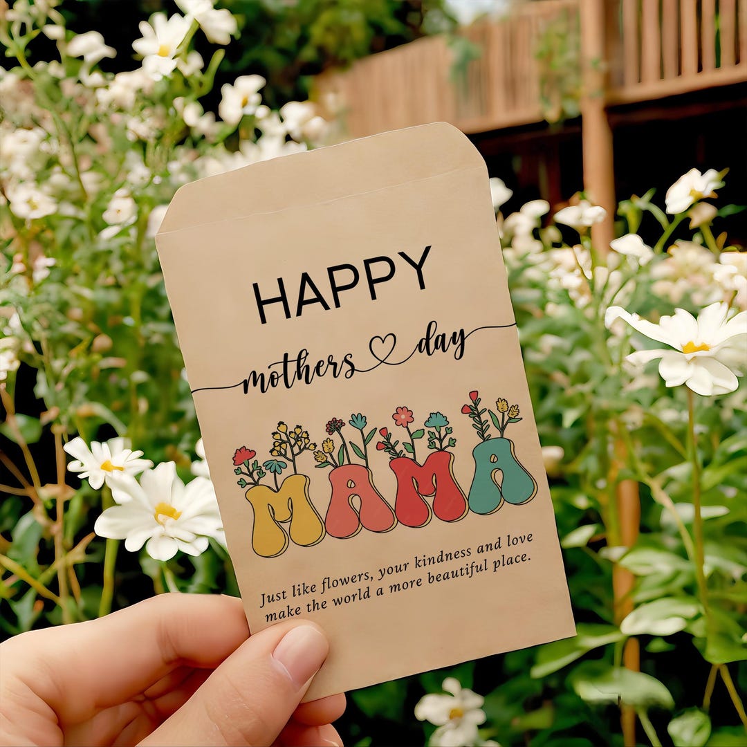 Personalized Mother's Day Seed Packet Favors: Wildflower Seed Paper - Etsy
