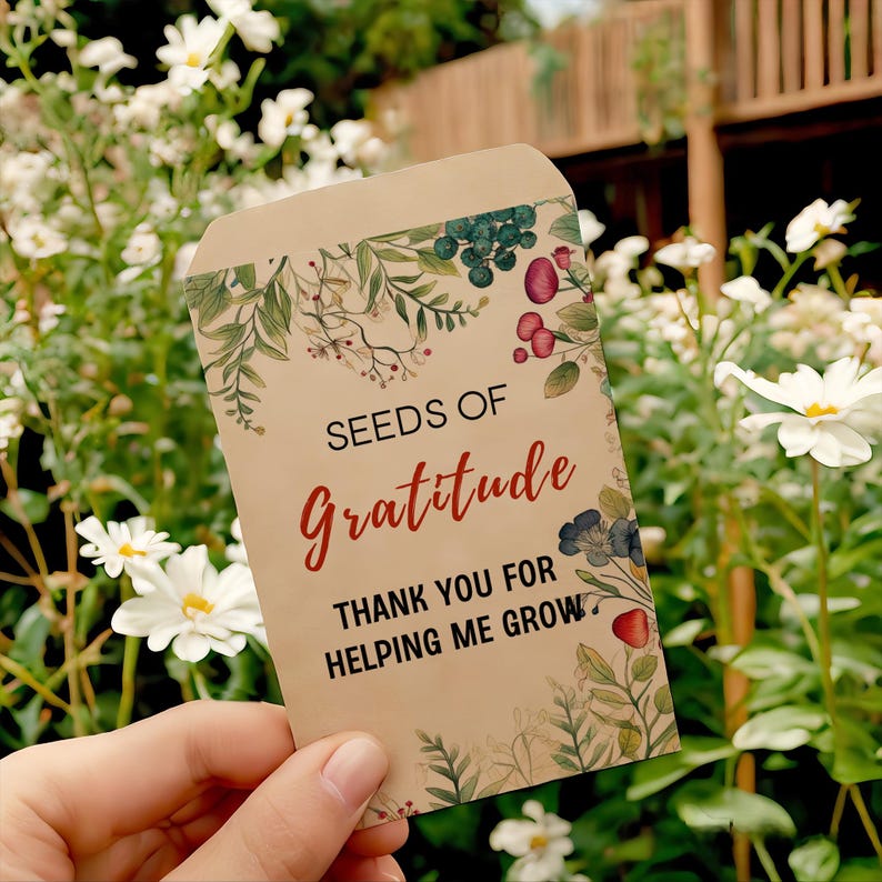 Personalized Gratitude Seed Packets: Thanksgiving, Teacher Gift - Etsy