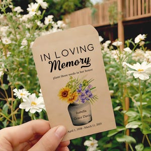 Personalized in Loving Memory Seed Packets/mixed Seeds Included/forget ...