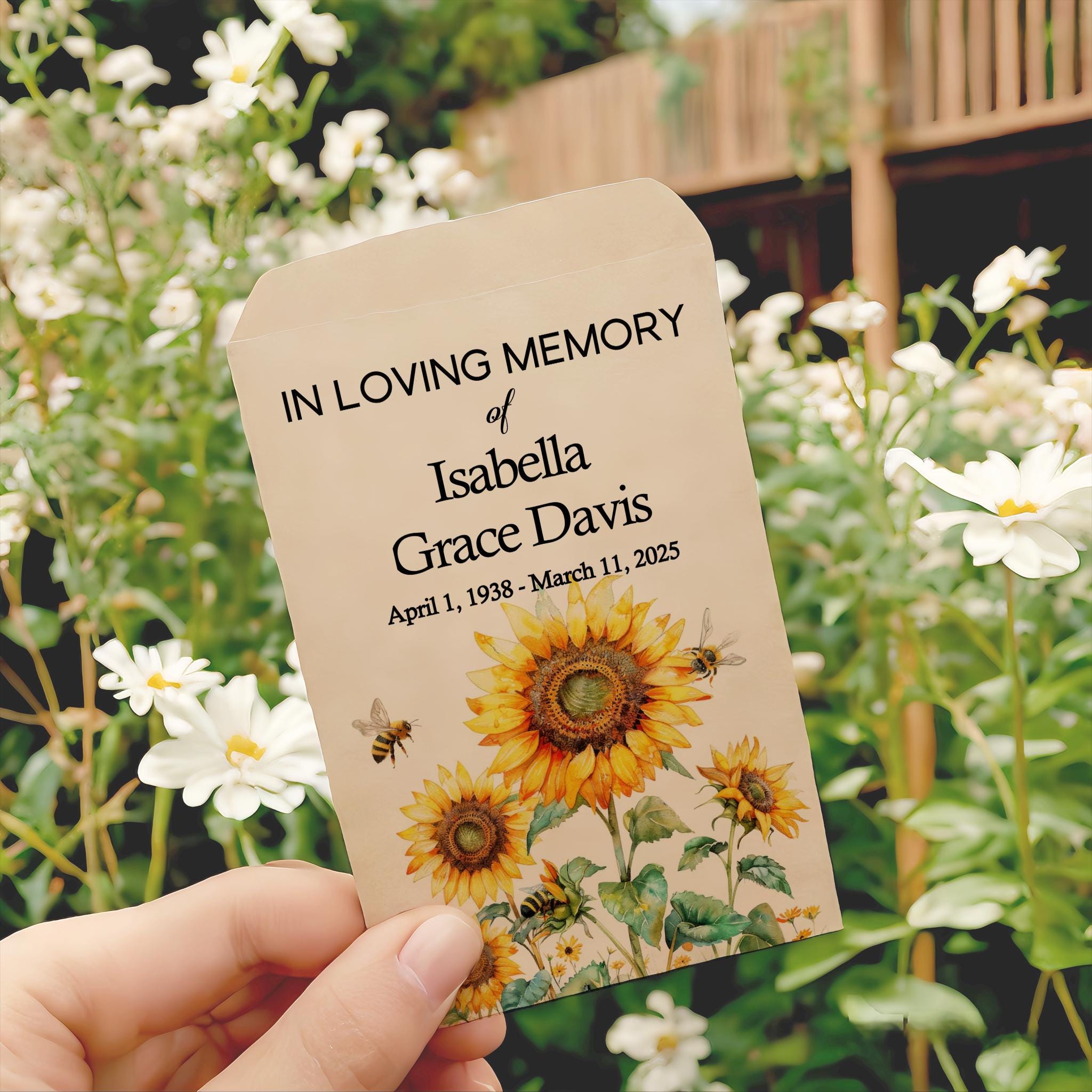 Personalized Memorial Seed Packets: in Loving Memory Favor - Etsy