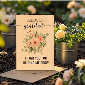 Thanks Seeds Favor/custom Gratitude Seed Packets/teacher's Day Gifts ...