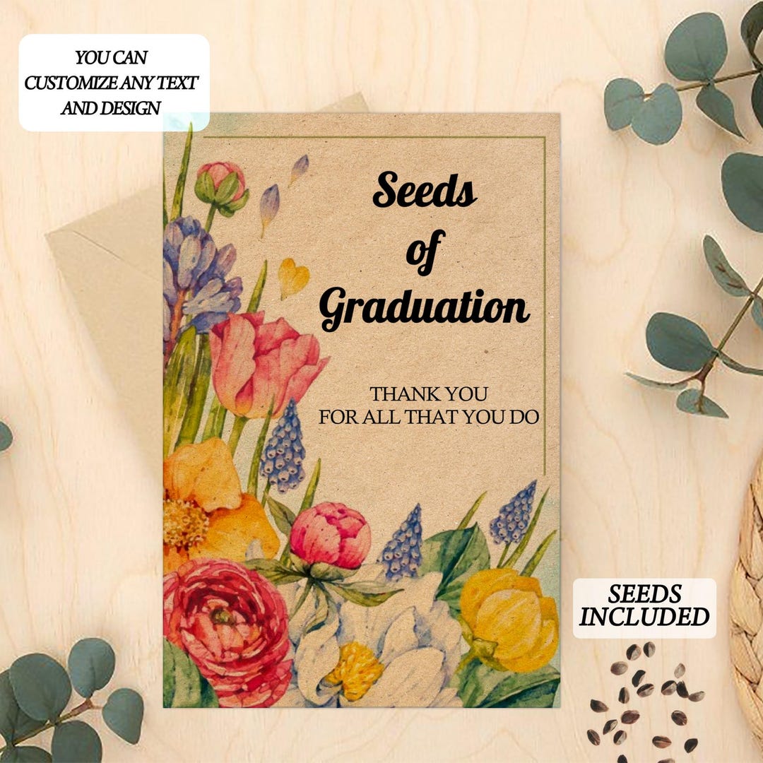 Custom Seeds of Graduation Seed Packets – Personalized Graduation Class ...