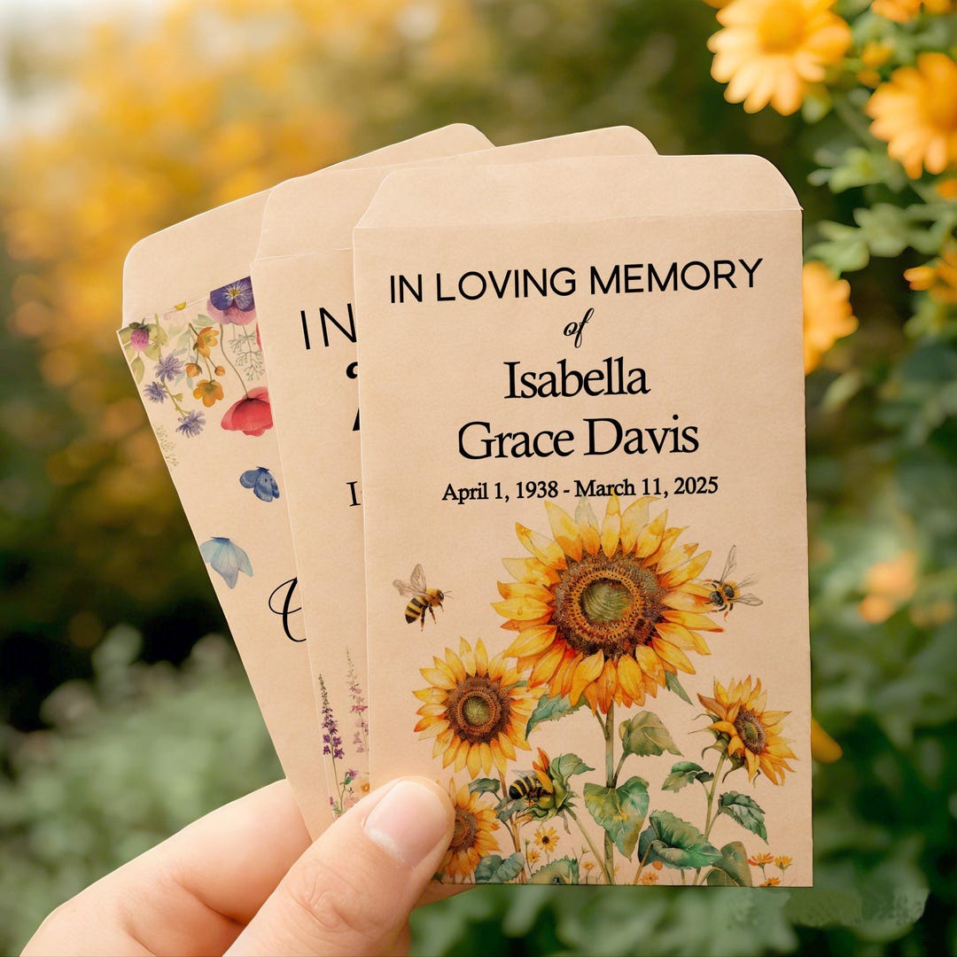 Personalized Memorial Seed Packets: in Loving Memory Favor - Etsy