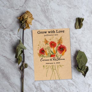 Plantable Wildflower Seed Packets/custom Wedding Seed Packets/seed ...