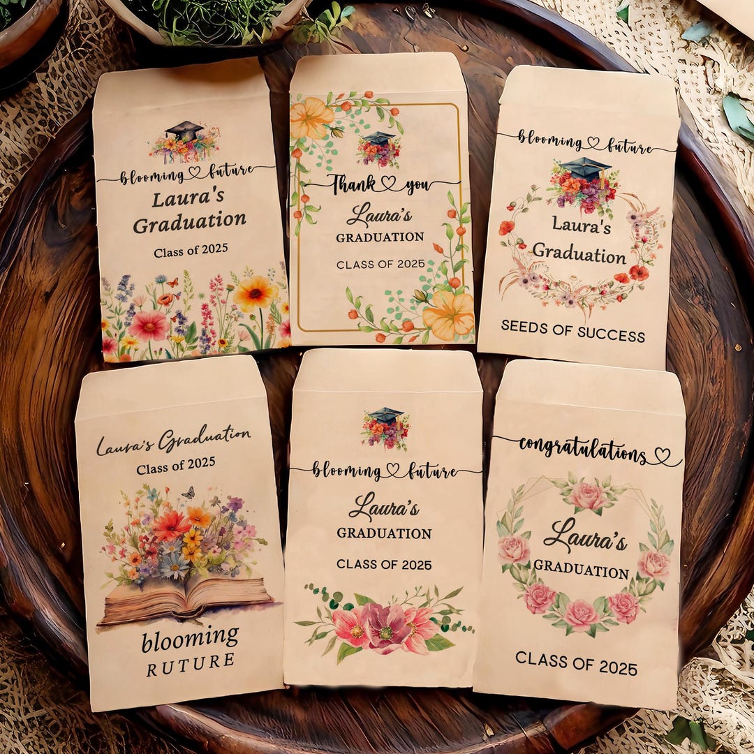 Personalized Graduation Seed Packets/class of 2025/blooming Future ...