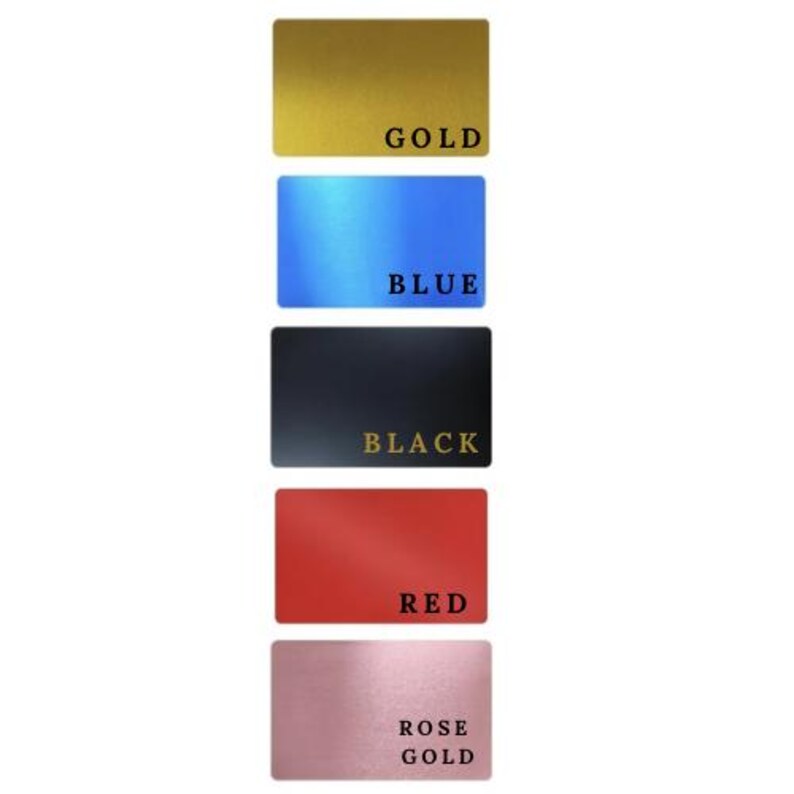 Custom Engraved Metal Card - Etsy