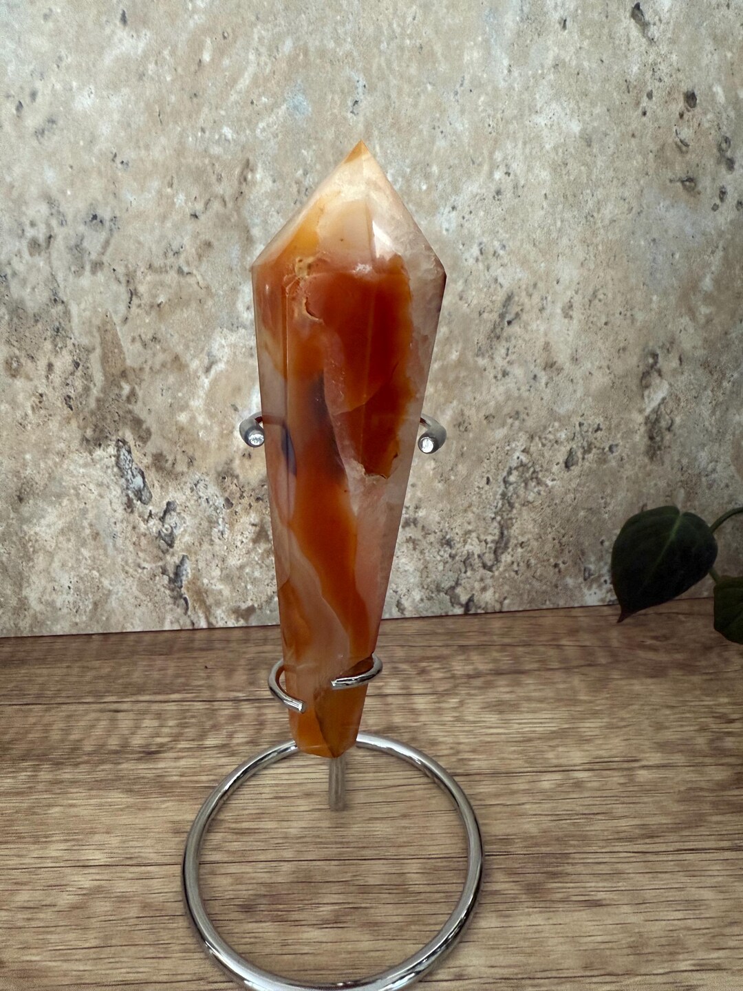 Carnelian Sceptor on Stand - Etsy
