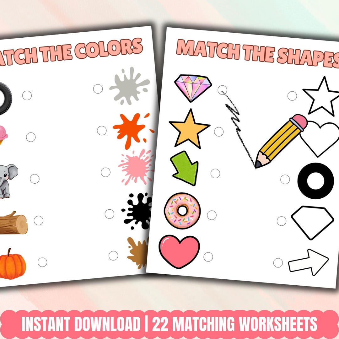 Printable Matching Game Worksheets for Kids – Fun Learning Activities ...