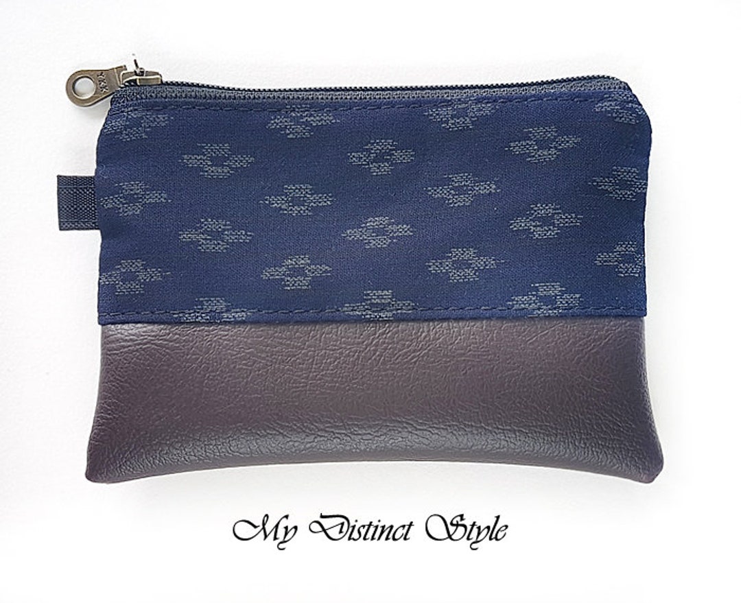 Canvas Coin Purse/vegan Leather Coin Purse/wallet Zipper Pouch/keyring ...