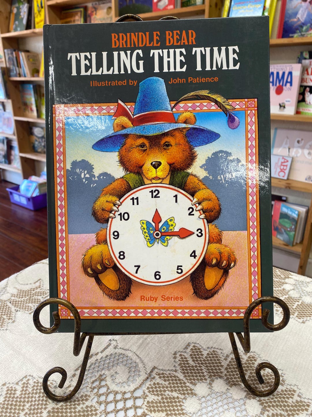 Brindle Bear Telling the Time | Vintage 1984 Hardcover Children's Book ...