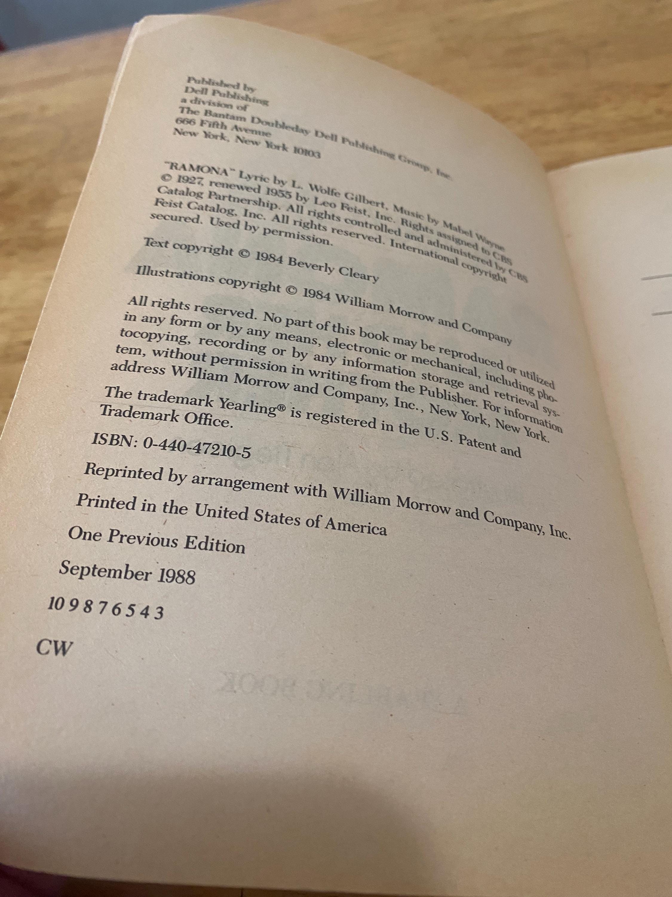 Ramona and Her Mother by Beverly Cleary | Second Edition Paperback ...
