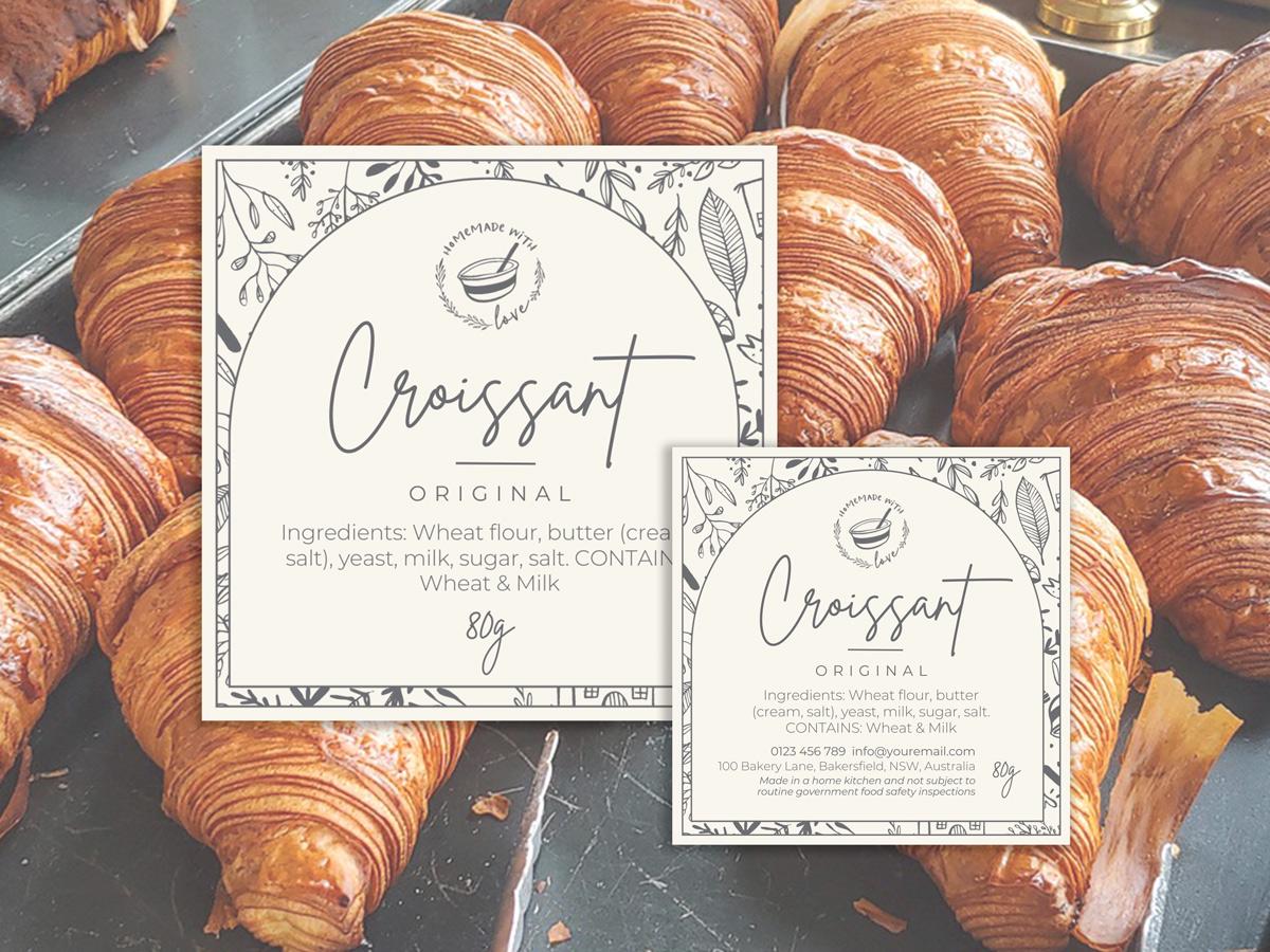 Editable Bakery Labels: Whimsical Food Stickers (DIY Canva Template ...