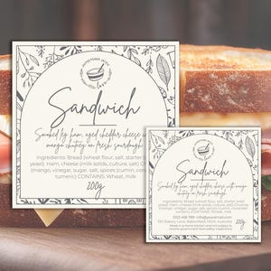 Editable Bakery Labels: Whimsical Food Stickers (DIY Canva Template ...