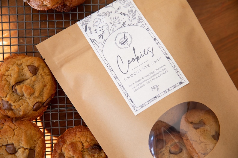 Editable Cookie Label Template: With Seperate Bakery Details (canva ...