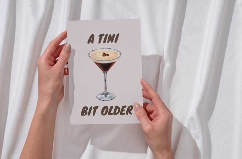 Printable Birthday Card | Cocktail Inspired | Instant Download ...