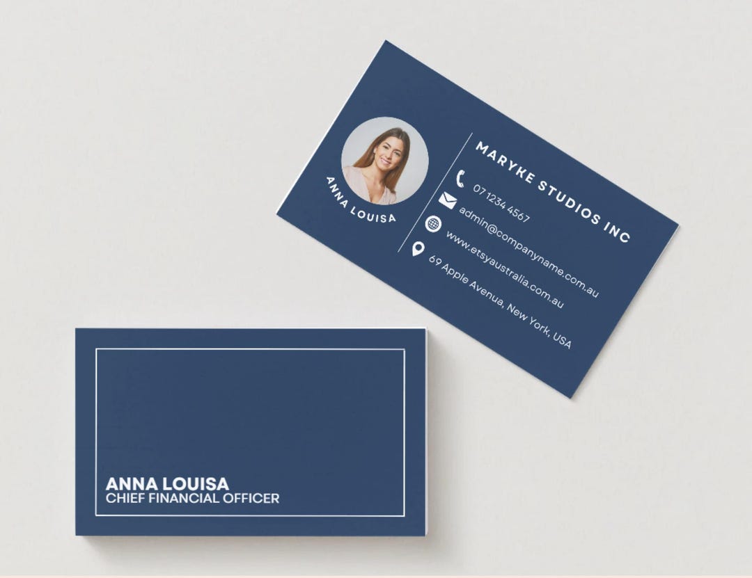 Customisable Digital Download Business Card Template - Personalise Your ...