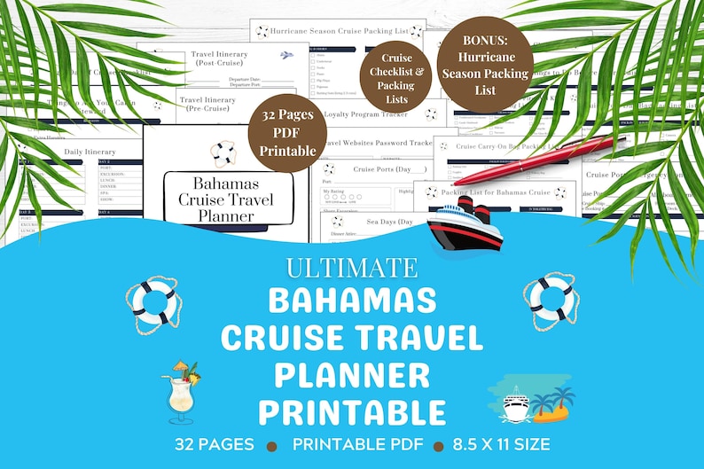 Bahamas Cruise Travel Planner, Cruise Packing List, Cruise Checklist ...