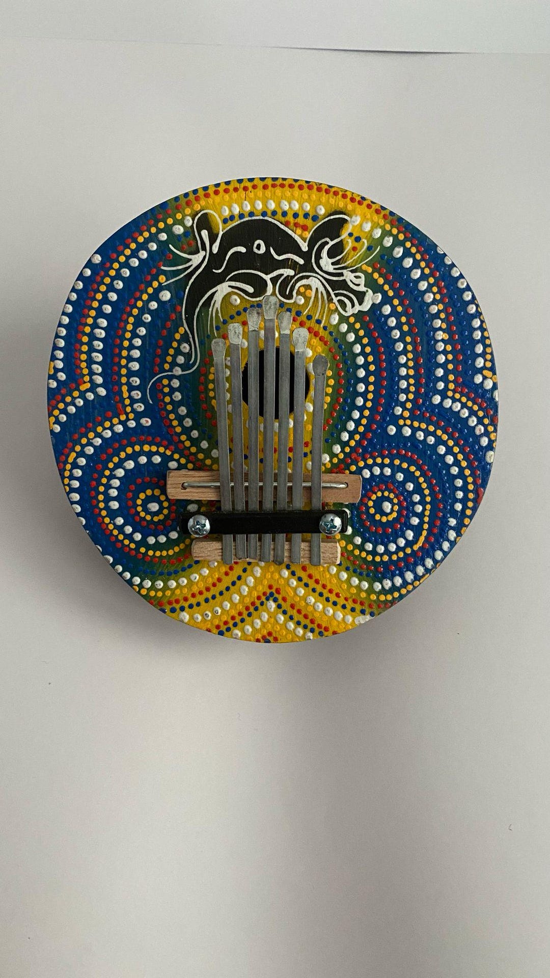 Retro Hand Crafted Balinese Coconut Shell Kalimba Thumb Piano With ...