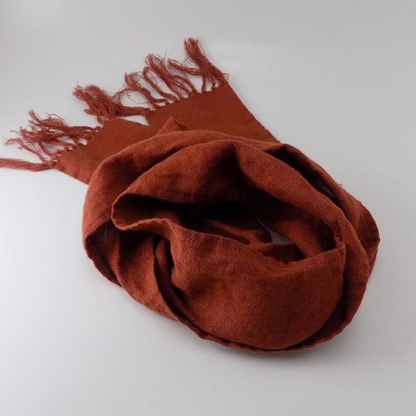 Burnt Orange Scarf - Etsy