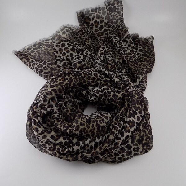 Leopard Print Scarf - Etsy