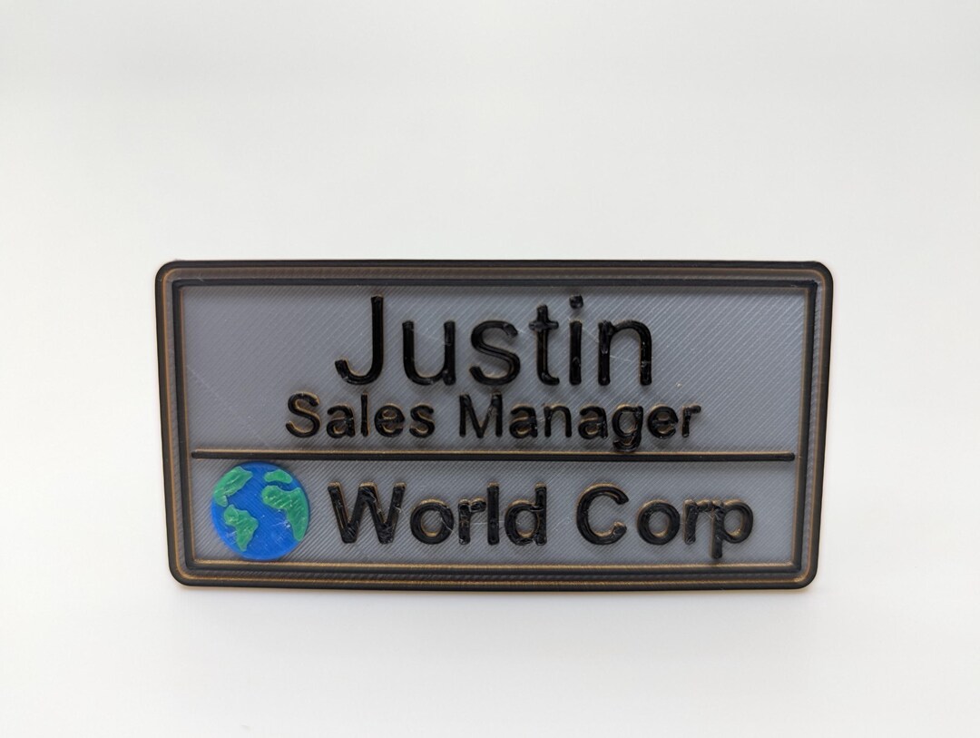 Custom Professional Name Tag Personalized With Name, Title, and Logo ...
