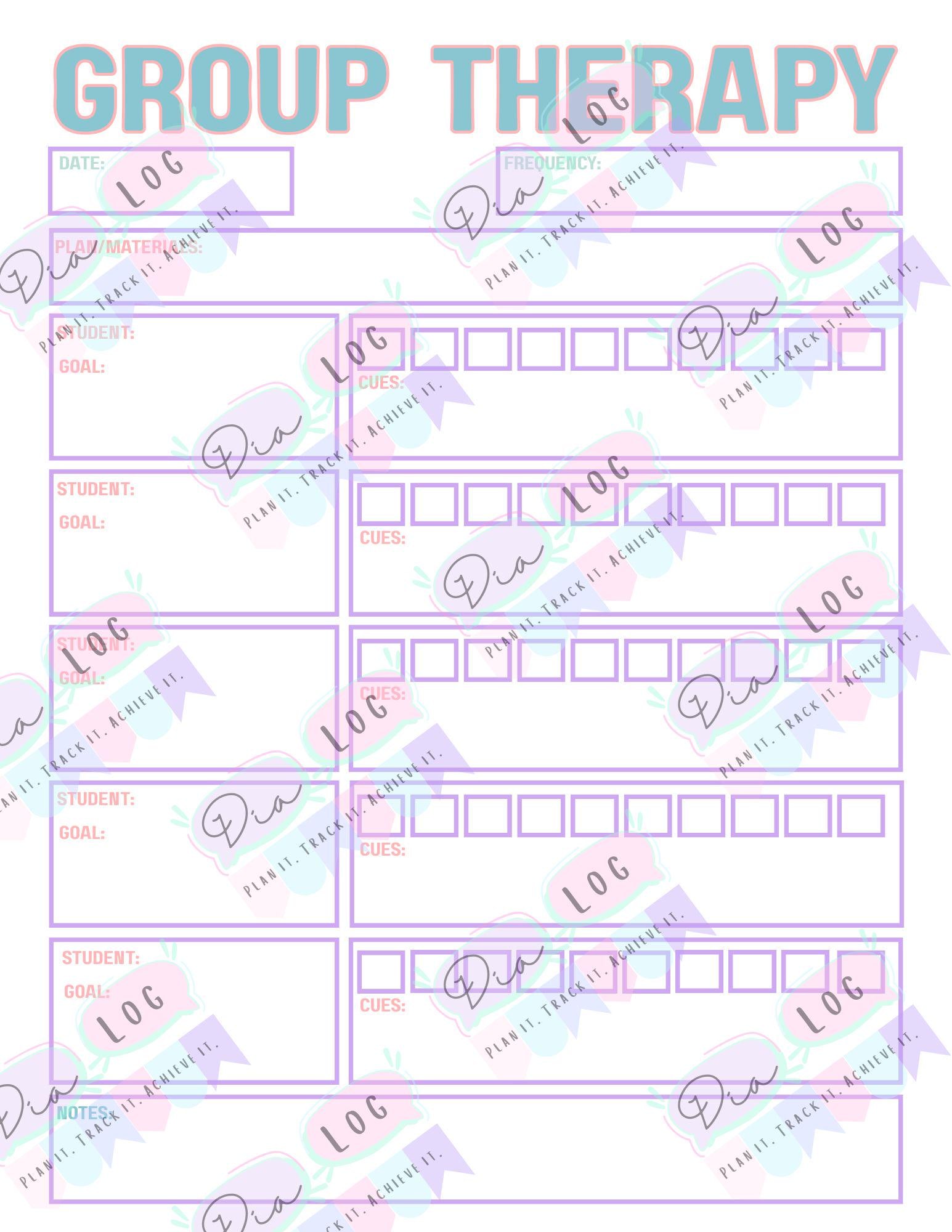 Printable/digital PDF Speech Therapy Data Collection Sheets - Etsy