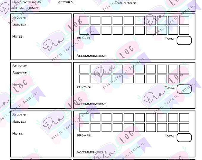 Printable Small Group Data Sheet | Student Progress Tracking | Digital ...