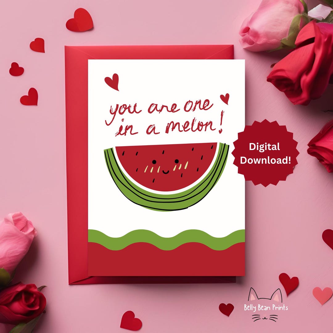 Cute Valentine's Day Card | 5x7" Printable Card | Instant Digital ...