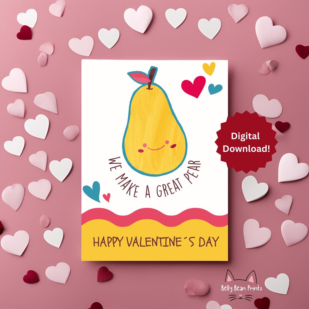 Cute Valentine's Day Card | 5x7" Printable Card | Instant Digital ...