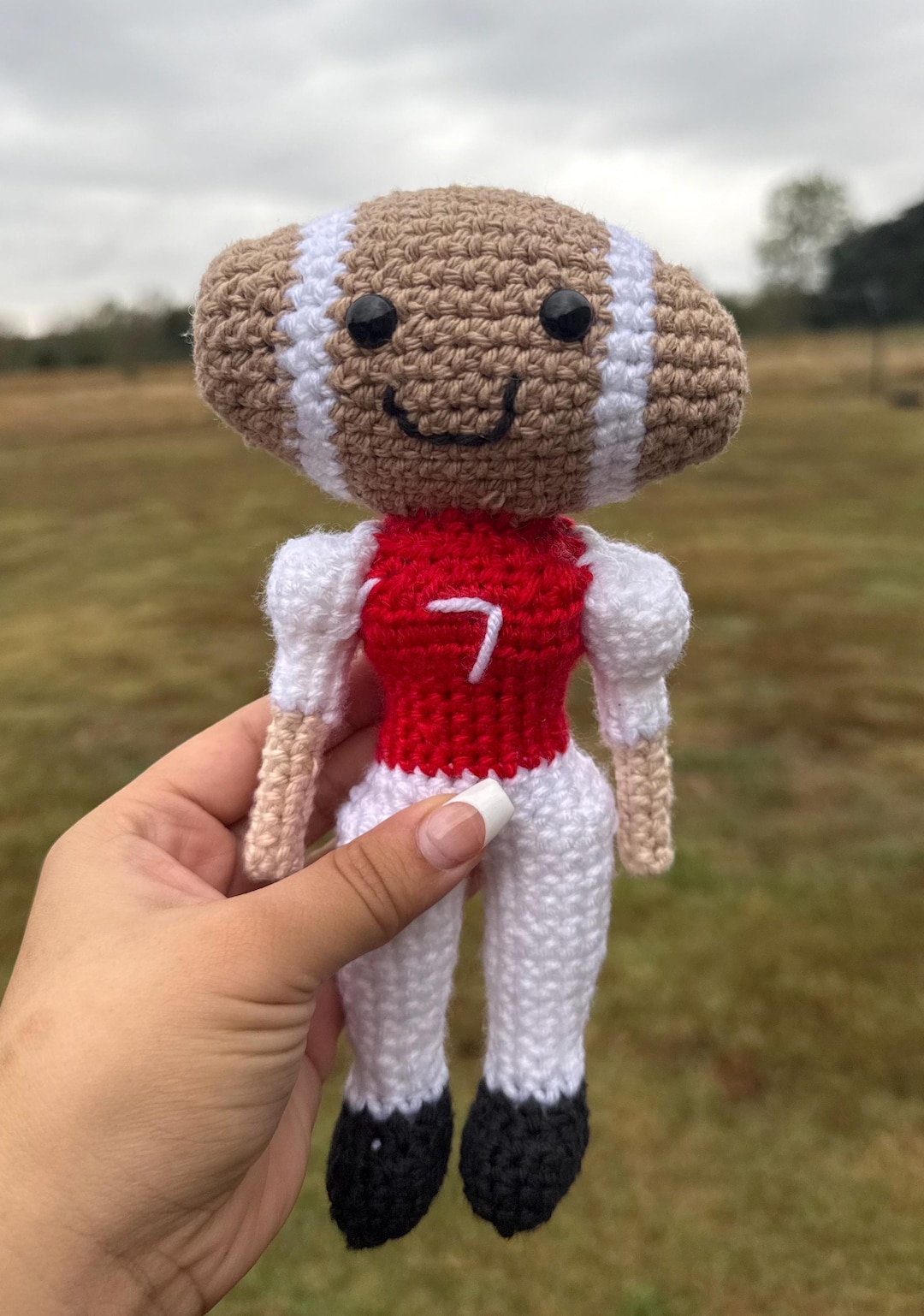 Handmade Crochet Football Player Plush | Amigurumi Football Doll | Game ...