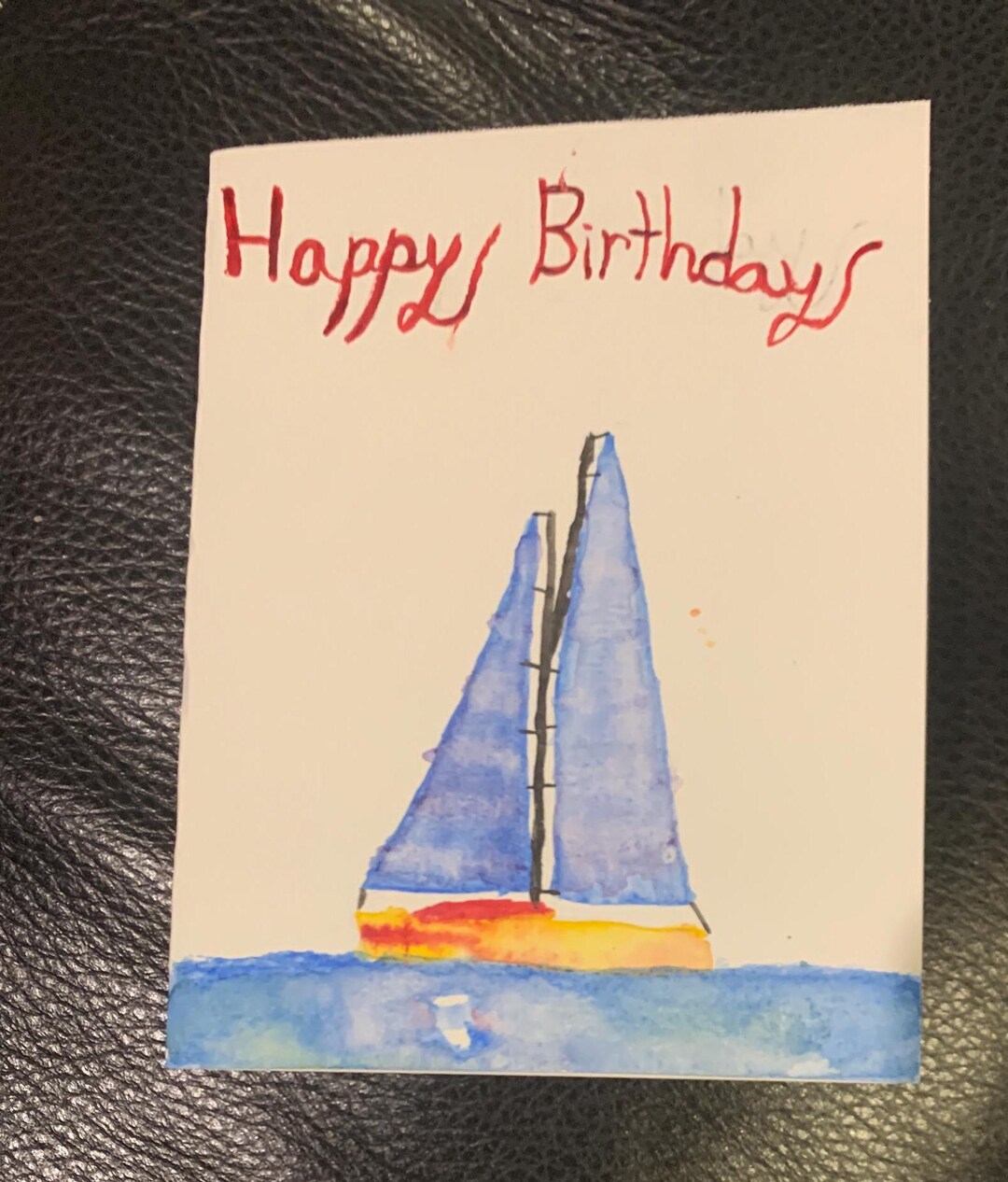 Happy Birthday Card With Boat - Etsy