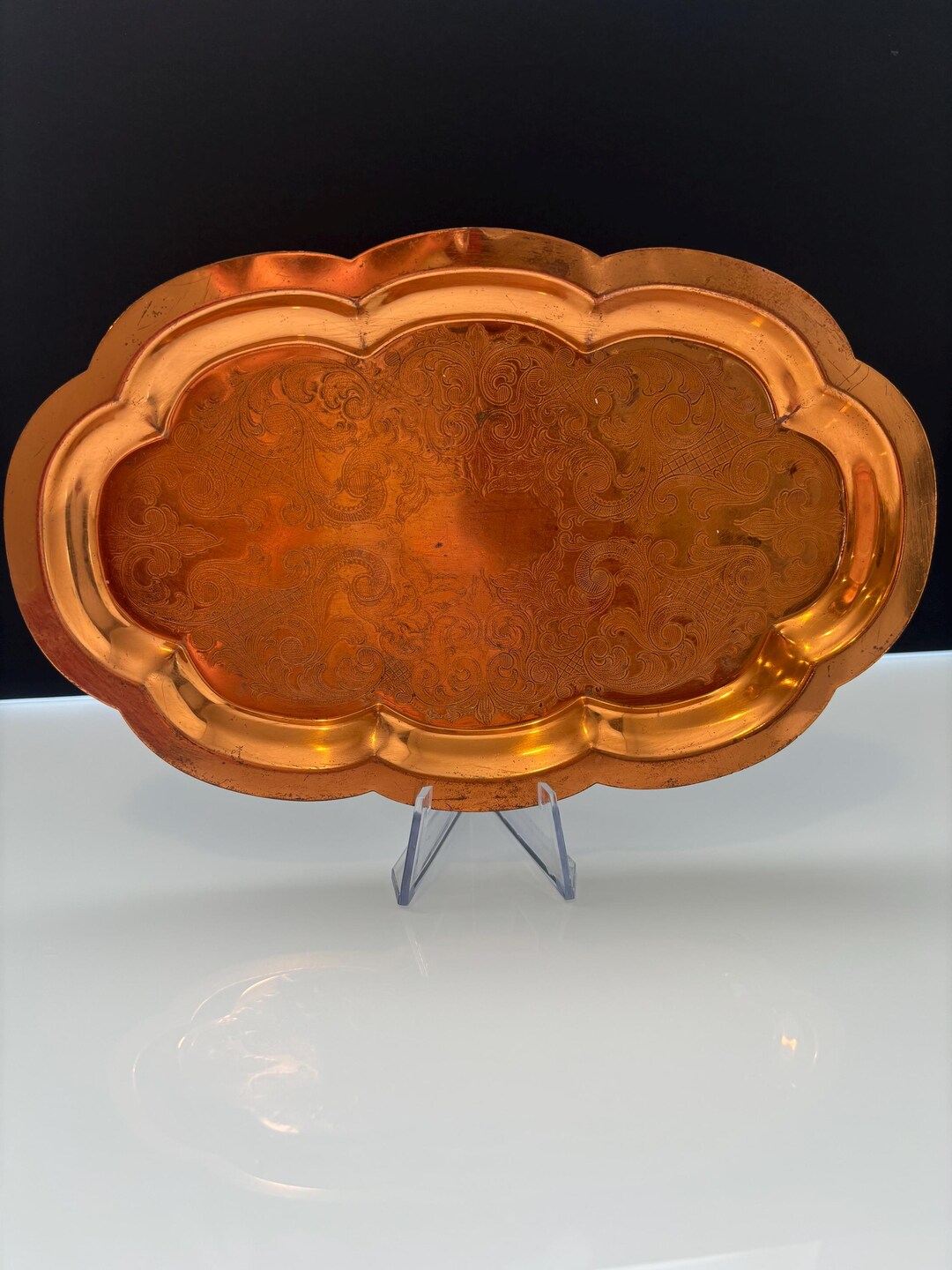 Vintage Coppercraft Guild Etched Copper Tray - Etsy
